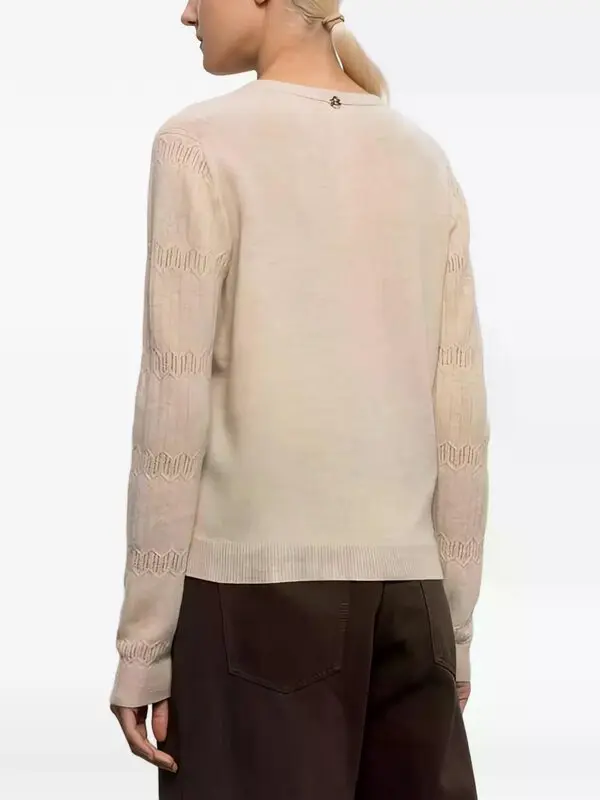 TWINSET Chevron-knit V-neck Sweater