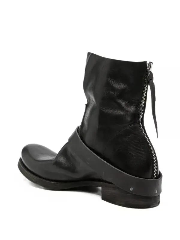 MA+ Buckle-strap Rear-zip Boots