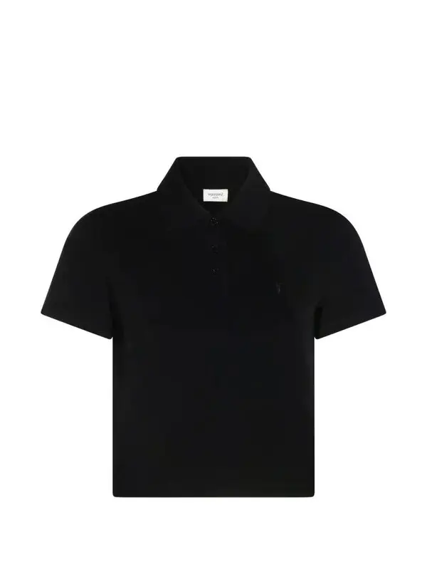 Saint Laurent Embroidered-logo Polo Shirt