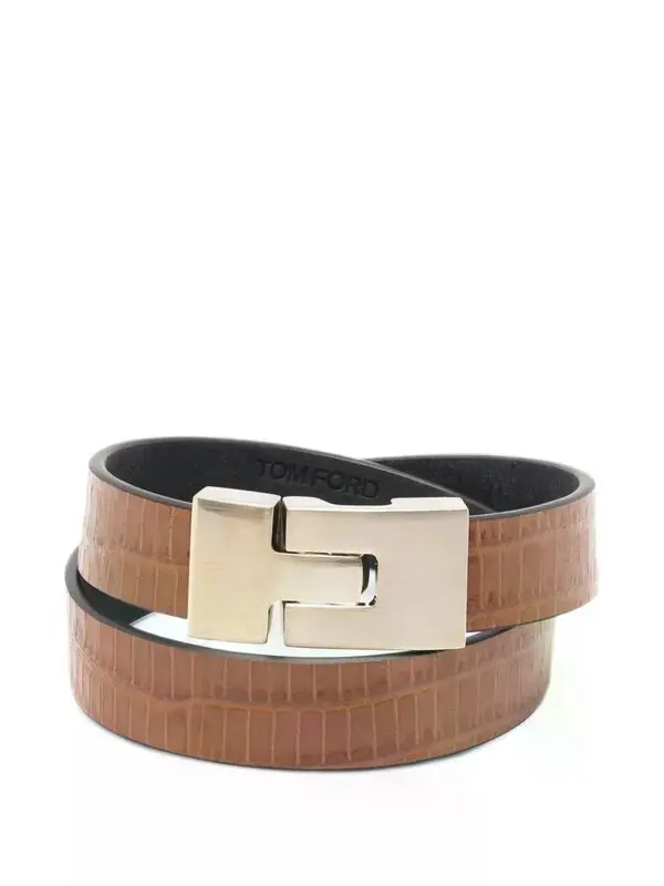 TOM FORD Lizard-effect Wrap Bracelet