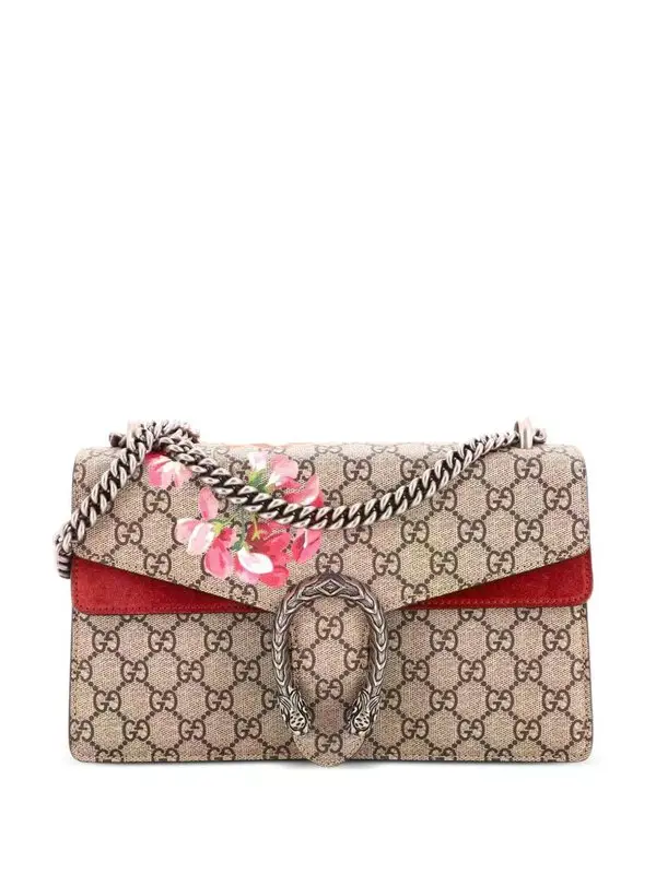 Gucci Dionysus Bag Blooms Print Gg Coated Canvas Small Shoulder Bag - Brown