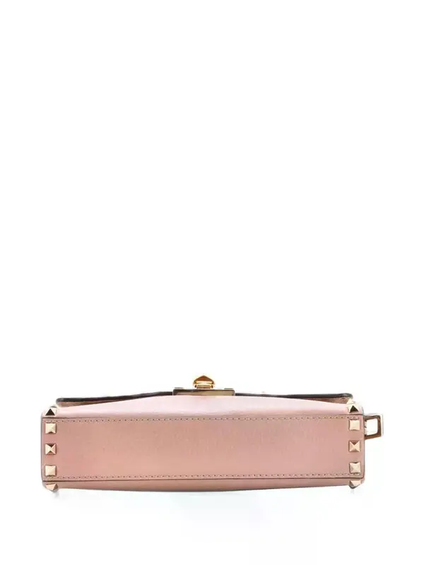 Valentino Garavani Rockstud Flip Lock Flap Bag Leather Medium Crossbody Bag