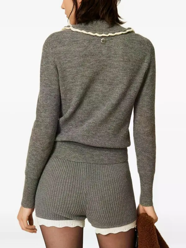 TWINSET Polo Shirt With Crochet Collar