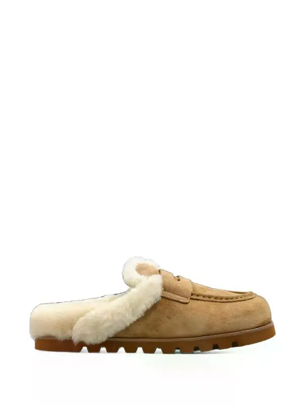 NAKED WOLFE Corded Shearling-lined Mules