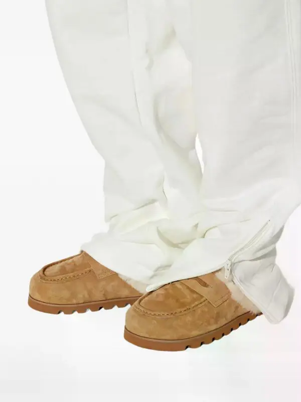 NAKED WOLFE Corded Shearling-lined Mules
