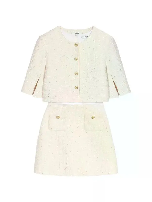 Maje Button-up Short-sleeve Mini Dress
