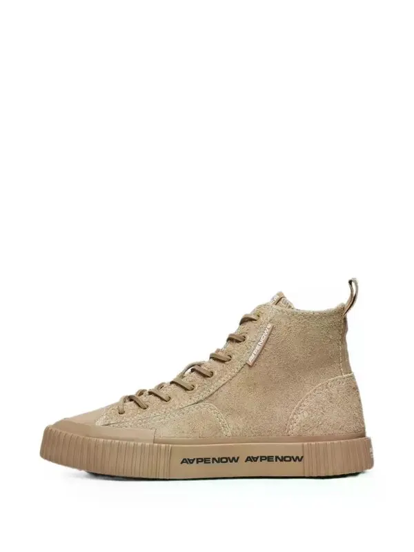 AAPE BY *A BATHING APE Aapenow Leather High-top Sneakers - Brown