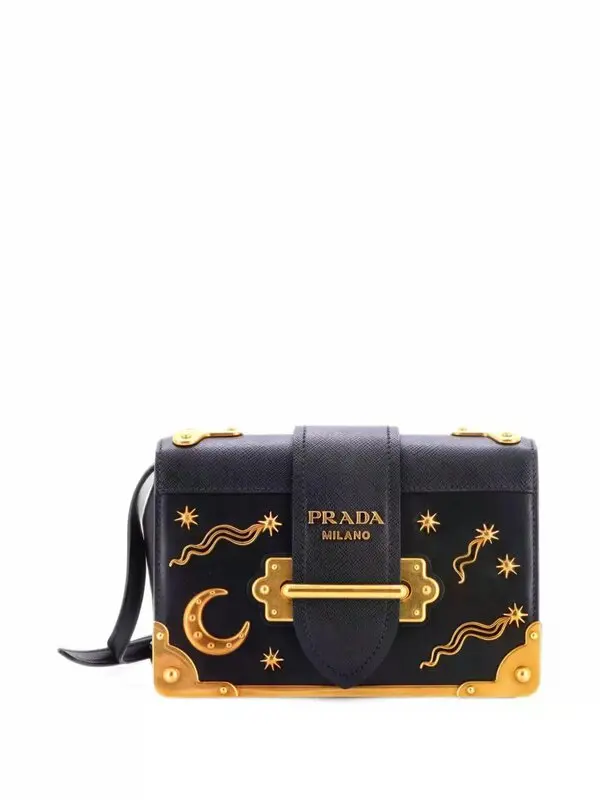 Prada Cahier Embellished Leather Small Crossbody Bag