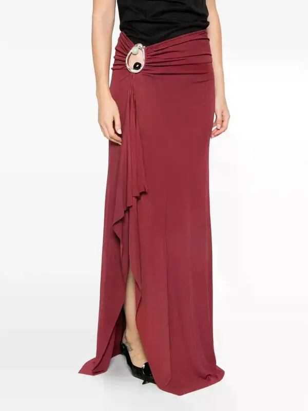 Christopher Esber Orica Crystal-embellished Ruched Maxi Skirt