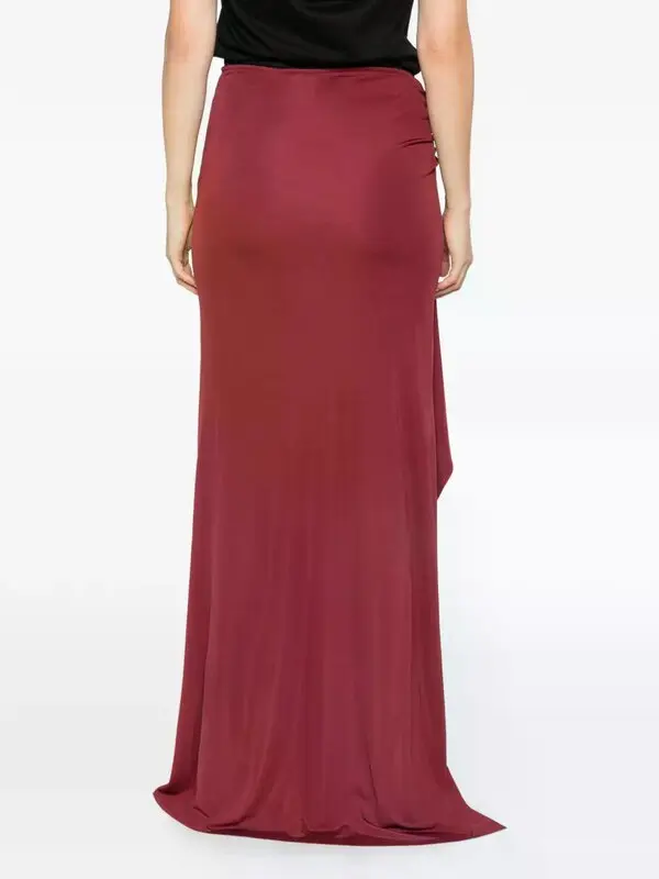 Christopher Esber Orica Crystal-embellished Ruched Maxi Skirt