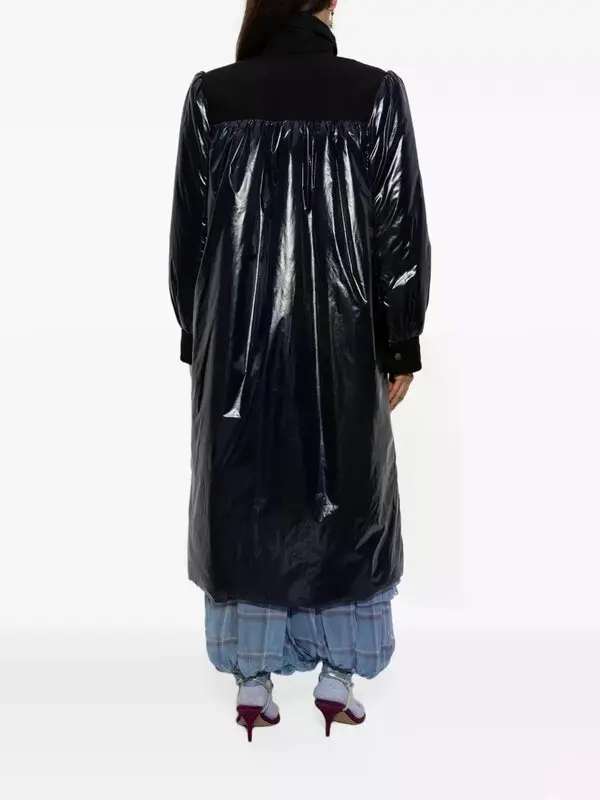 Chloé Long Utilitarian Coat In Shiny Nylon