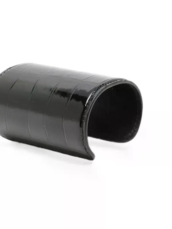 TOTEME Croc-embossed Leather Cuff - Black