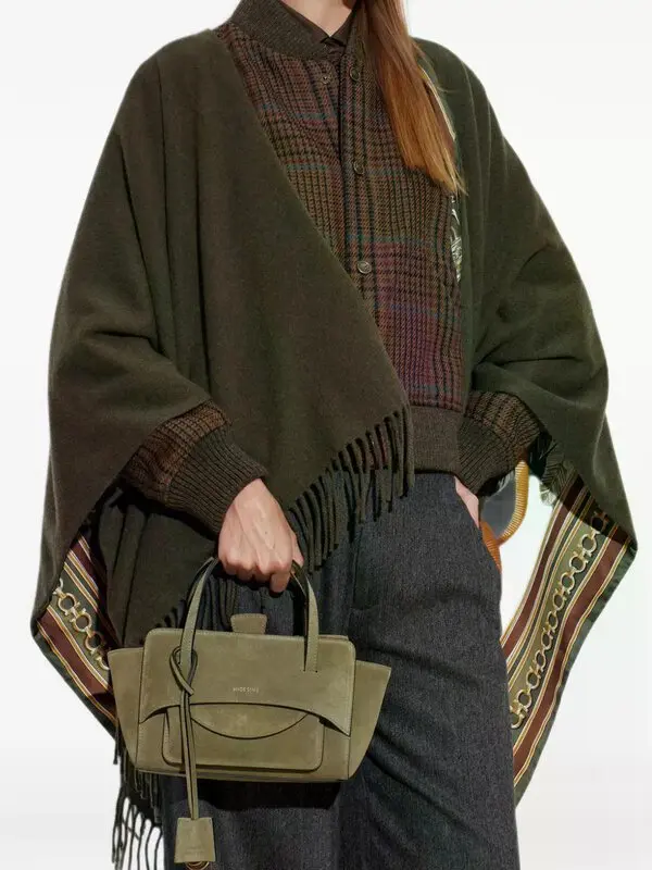 HIDESINS Small Flap Suede Tote Bag