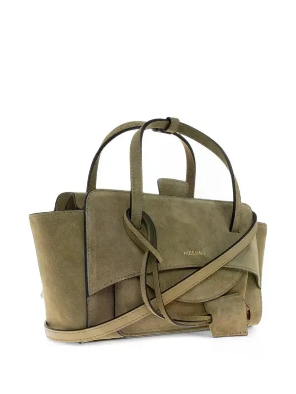 HIDESINS Small Flap Suede Tote Bag
