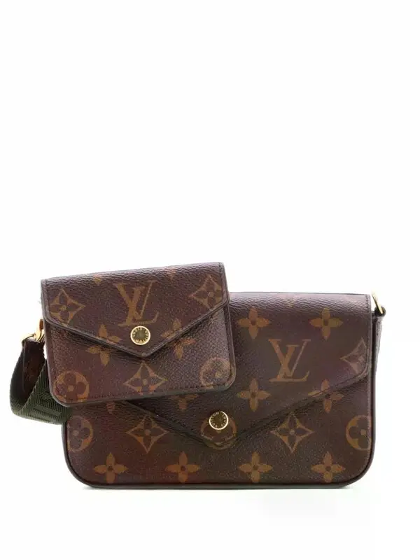 LOUIS VUITTON Felicie Strap & Go Handbag Monogram Canvas Crossbody Bag