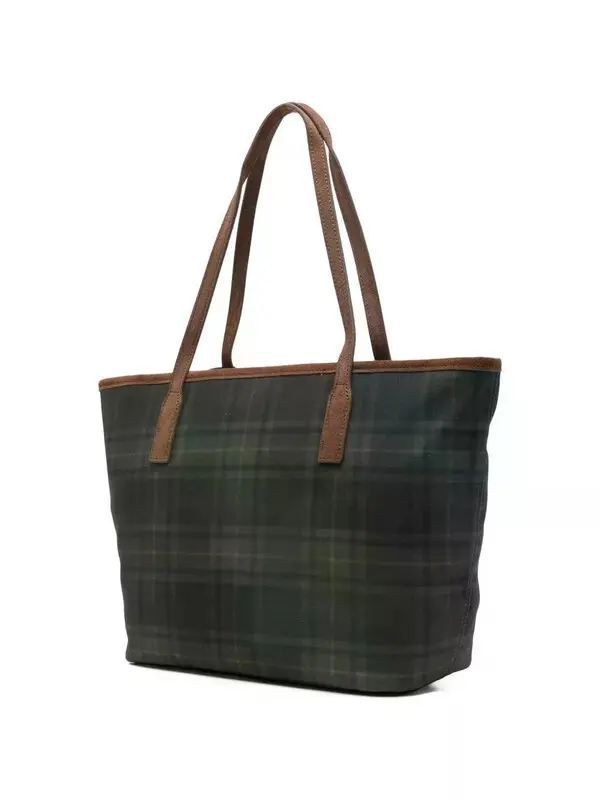 MC2 SAINT BARTH Medium City Tartan-print Tote Bag