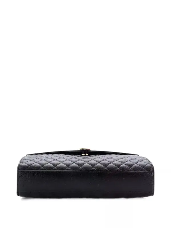 Saint Laurent Classic Monogram Envelope Satchel Mixed Matelasse Leather Large Shoulder Bag