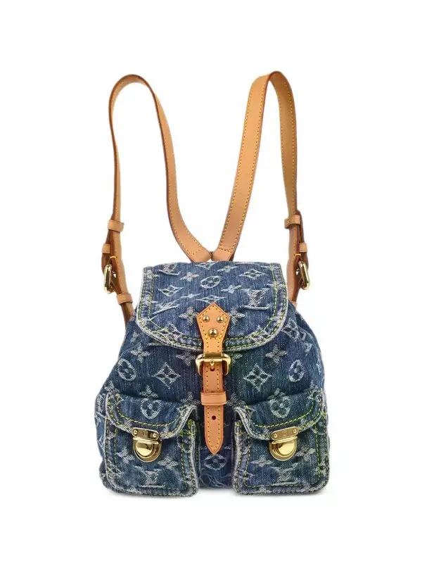 LOUIS VUITTON 2006 Mini Monogram Denim Sac A Dos Backpack