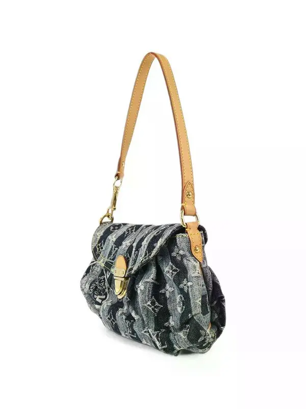 LOUIS VUITTON Mini Pleaty Raye Monogram Denim Shoulder Bag