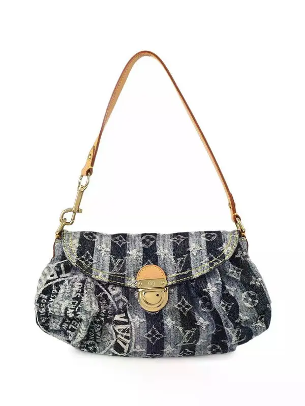 LOUIS VUITTON Mini Pleaty Raye Monogram Denim Shoulder Bag