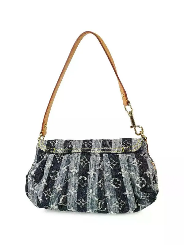 LOUIS VUITTON Mini Pleaty Raye Monogram Denim Shoulder Bag
