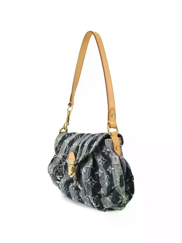 LOUIS VUITTON Mini Pleaty Raye Monogram Denim Shoulder Bag