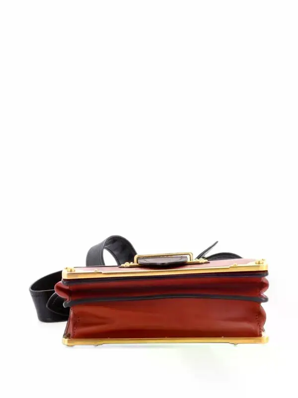 Prada Cahier Leather And Saffiano Leather Small Crossbody Bag