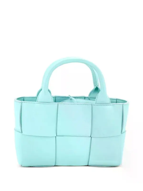 Bottega Veneta Arco Maxi Intrecciato Leather Candy Tote Bag - Blue