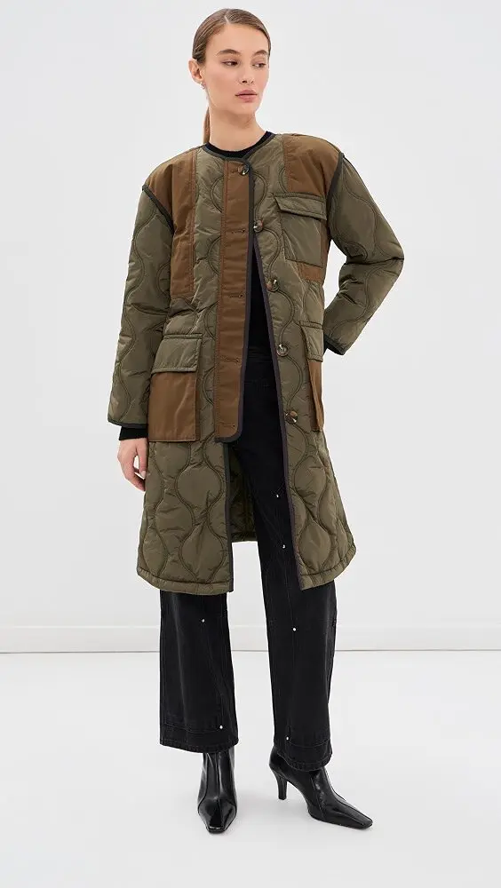 3.1 Phillip Lim Quilted Nylon Combo Coat