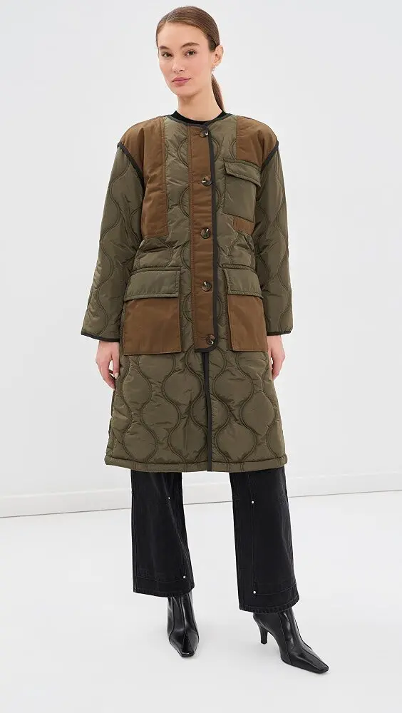 3.1 Phillip Lim Quilted Nylon Combo Coat