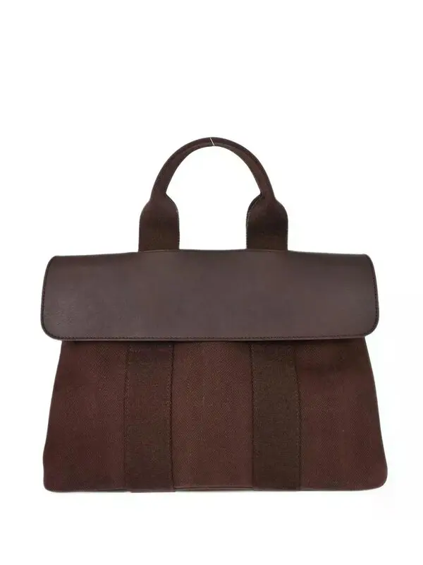 Hermès 2006 Valparaiso Pm Toile Chevrons Tote Bag - Brown