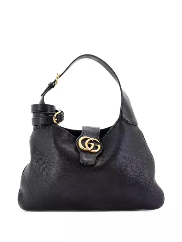 Gucci Aphrodite Leather Medium Shoulder Bag - Black