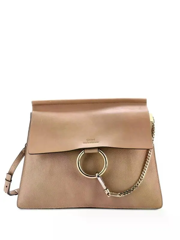 Chloé Faye Leather Medium Shoulder Bag - Neutrals