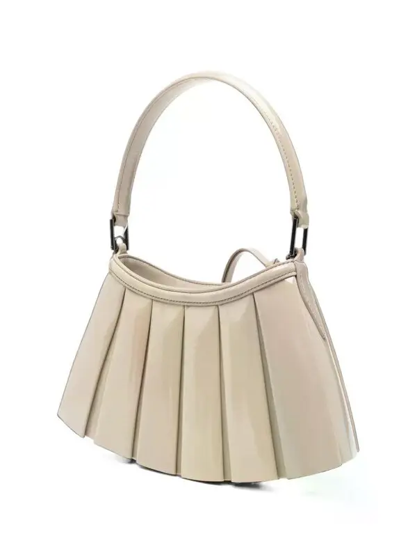 Lacoste S Lenglen Pleated Patent-finish Clutch Bag