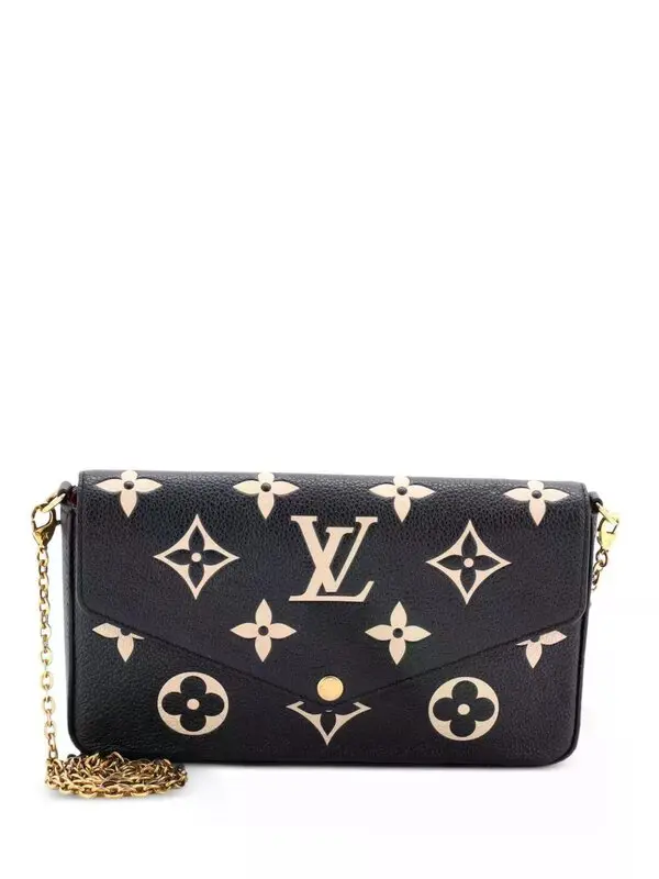 LOUIS VUITTON Felicie Pochette Bicolor Monogram Empreinte Giant Crossbody Bag