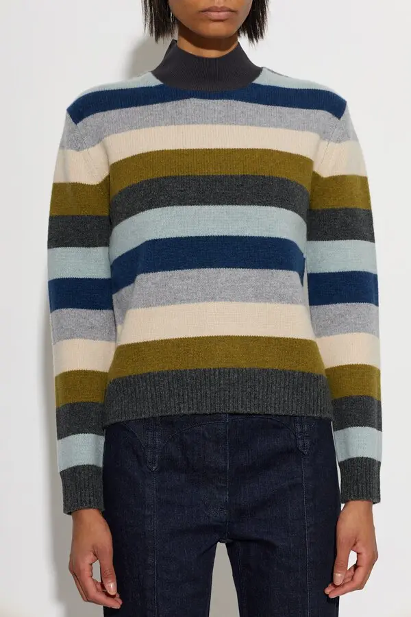 Tory Burch Wool Sweater With A Stand-up Collar