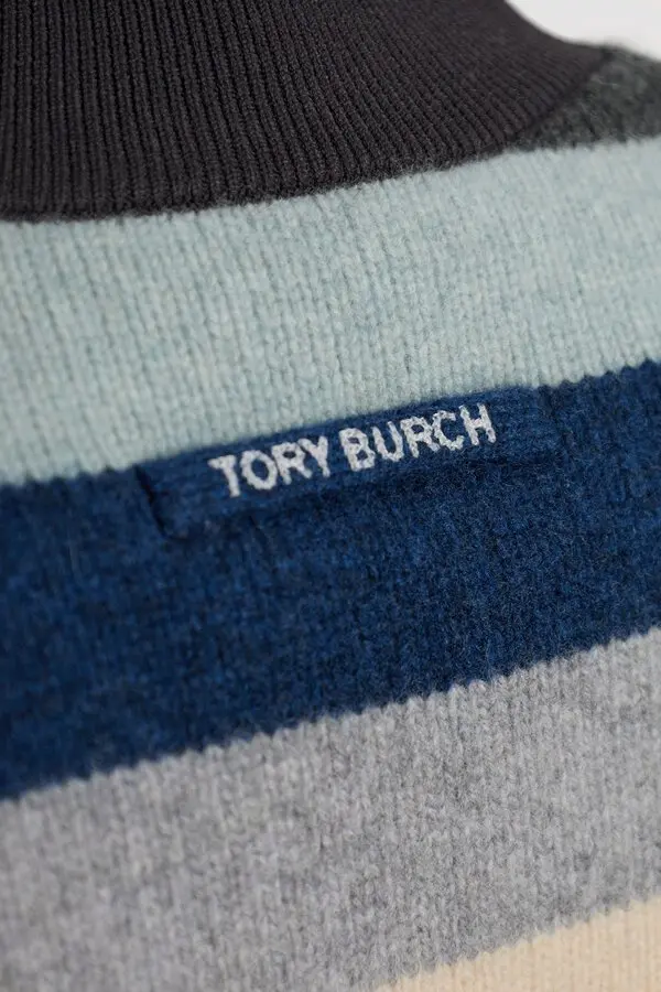 Tory Burch Wool Sweater With A Stand-up Collar