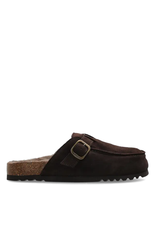 DR. SCHOLL'S SHOES Leather Mules ‘dakota Fur - Brown