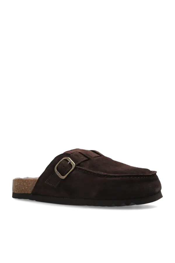 DR. SCHOLL'S SHOES Leather Mules ‘dakota Fur - Brown