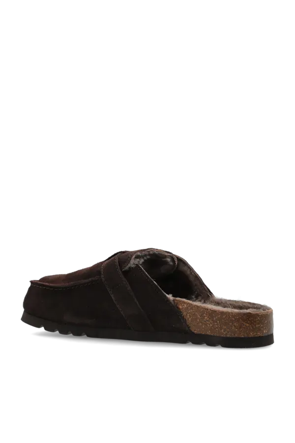 DR. SCHOLL'S SHOES Leather Mules ‘dakota Fur - Brown
