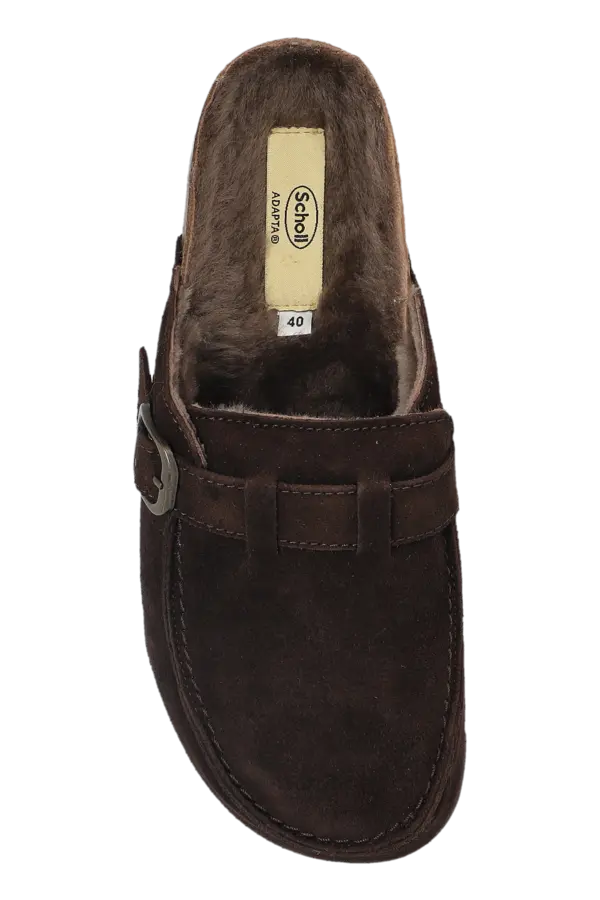 DR. SCHOLL'S SHOES Leather Mules ‘dakota Fur - Brown