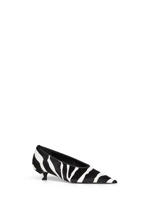 TOTEME Zebra-print Pony Hair Sharp Kitten-heel Pumps - Multicolor