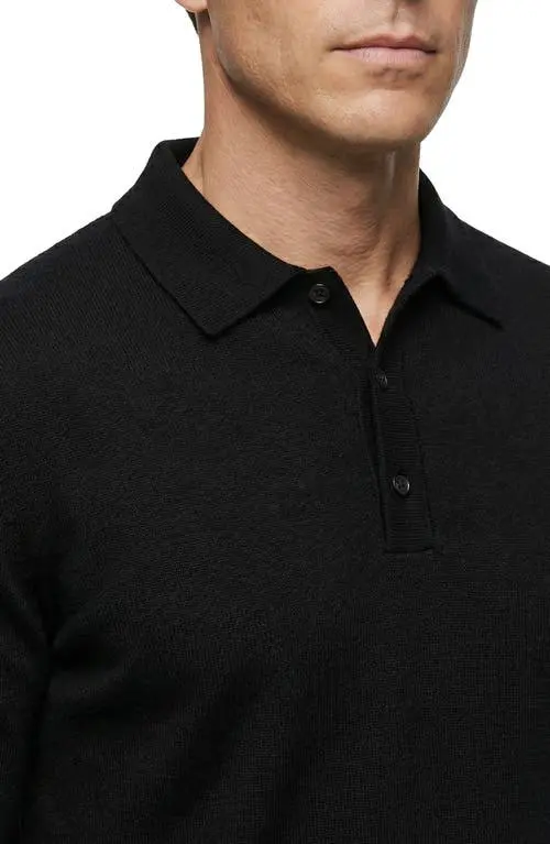 Scott Barber 12gg Cashmere Quarter Zip Sweater - Black