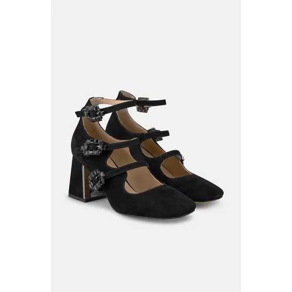 ALMA EN PENA Buckle Heeled Shoes - Black