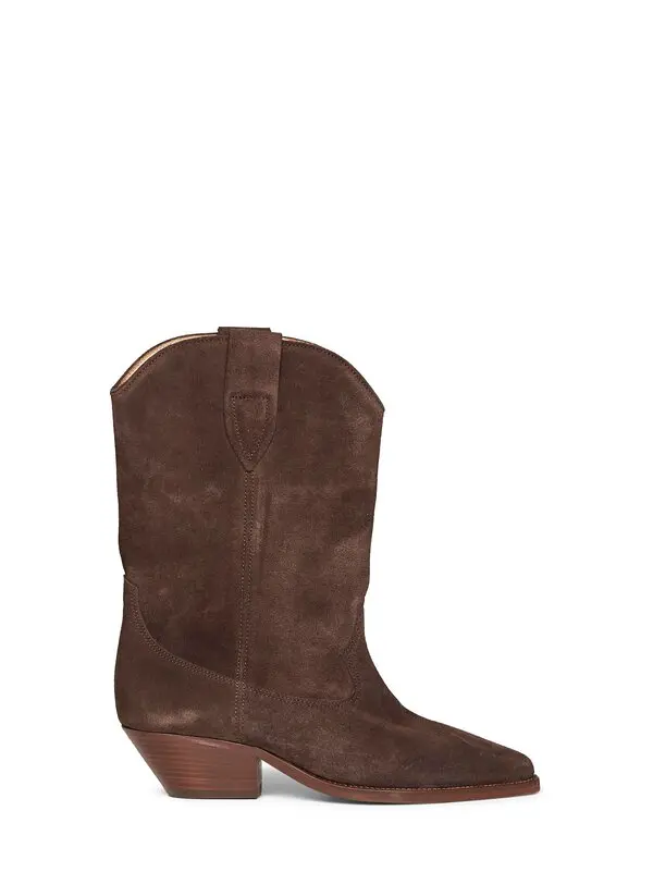 Isabel Marant Étoile Chocolate Suede Duerto Western Boots