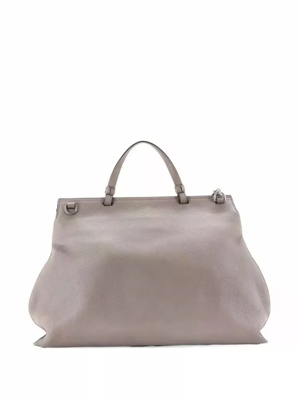 Gucci Bamboo Daily Top Handle Bag Leather Large Satchel