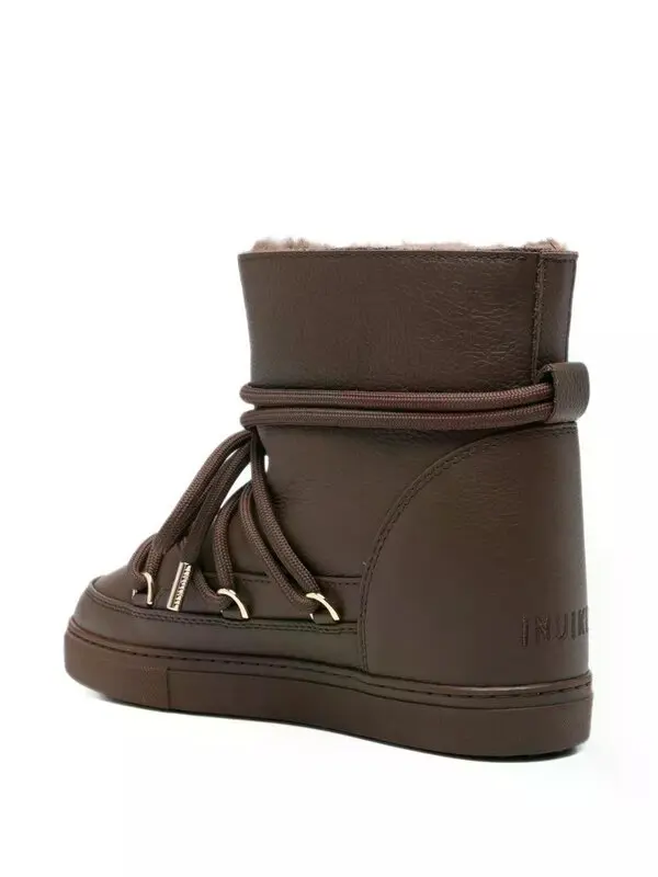 Inuikii Wedge Ankle Boots - Brown