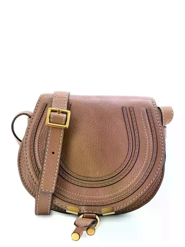 Chloé Marcie Leather Mini Crossbody Bag - Brown
