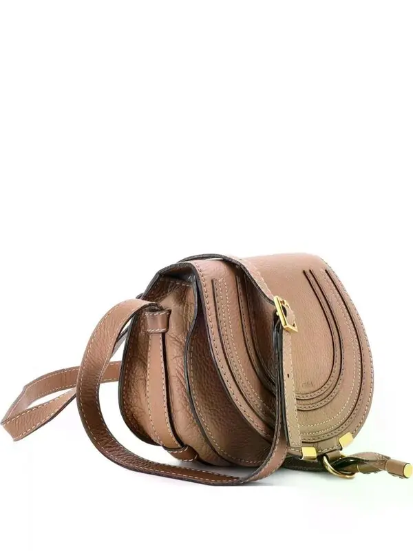 Chloé Marcie Leather Mini Crossbody Bag - Brown
