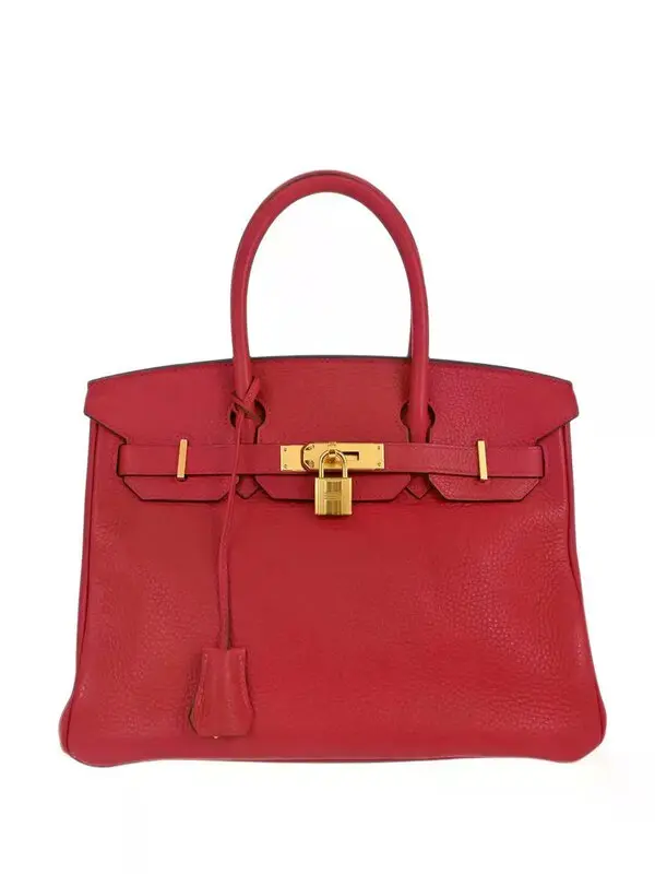 Hermès 2017 30 Birkin Tote Bag - Red